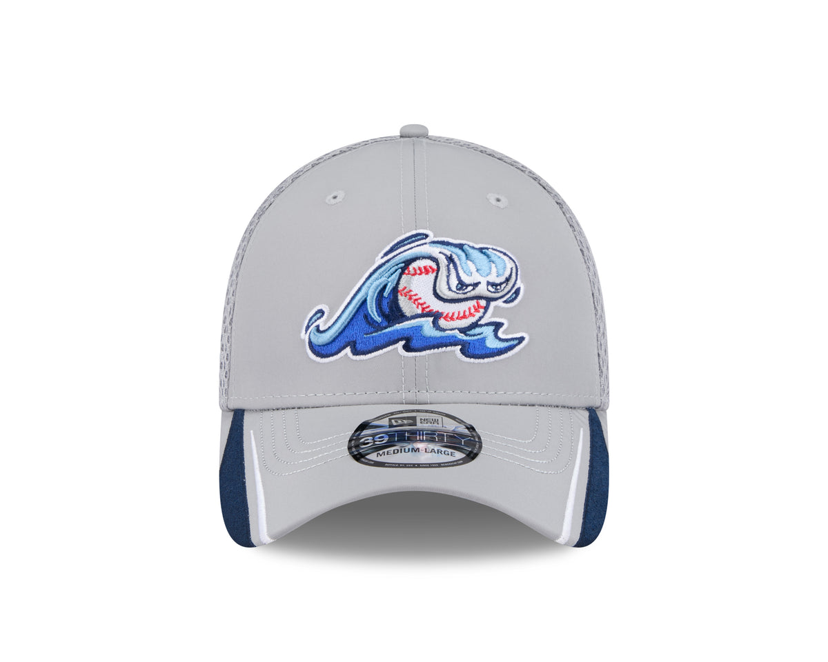 West Michigan Whitecaps New Era Linear Grey Stretch-Fit 39THIRTY Cap ...